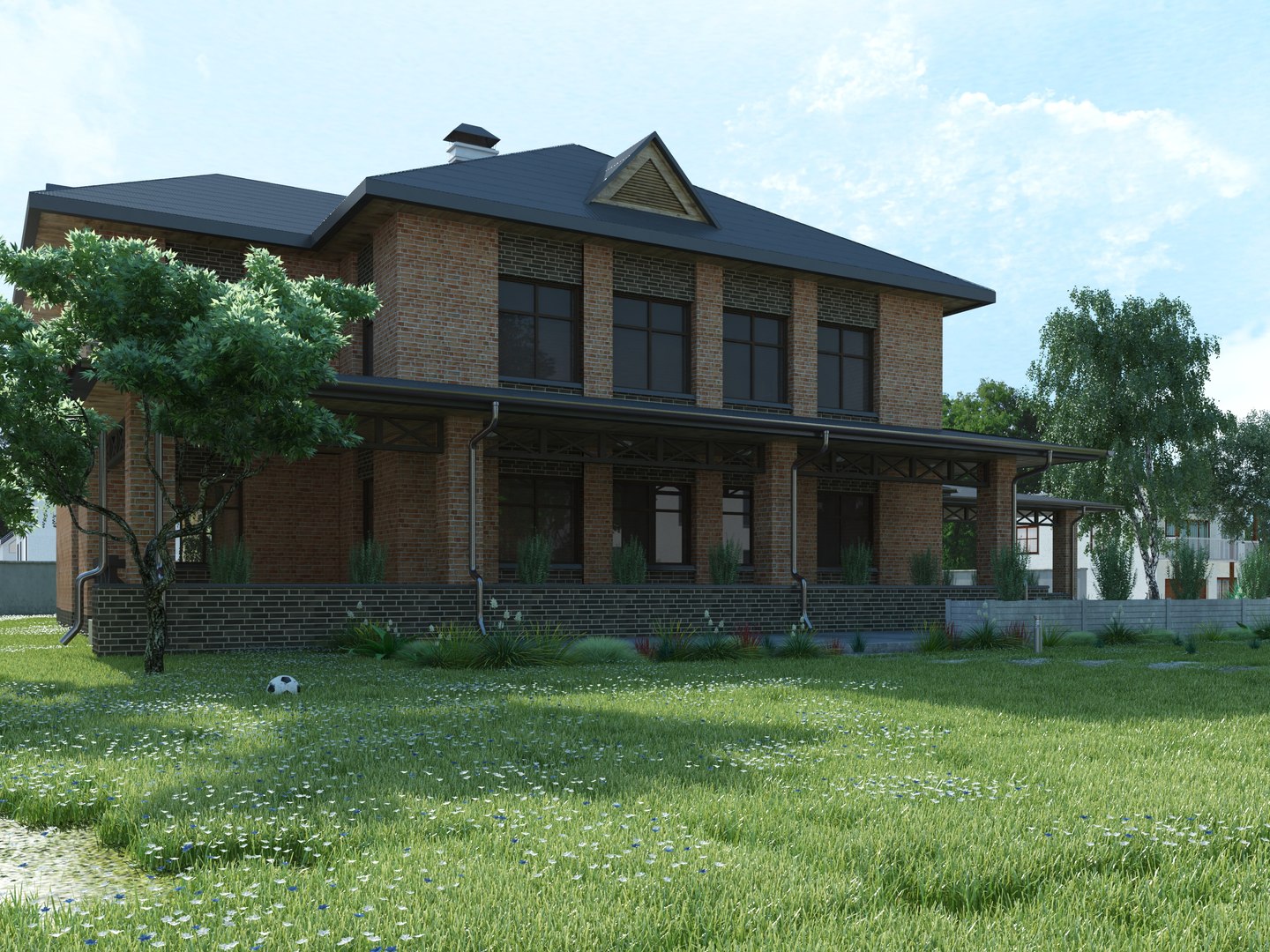 Free Modern Country House 3D Model - TurboSquid 1233213