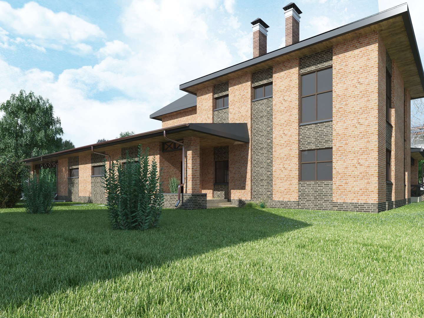 Free Modern Country House 3D Model - TurboSquid 1233213