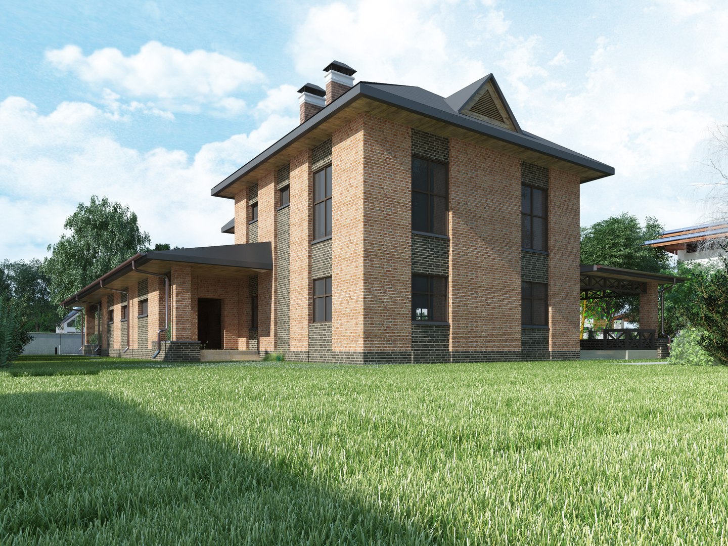 Free Modern Country House 3D Model - TurboSquid 1233213