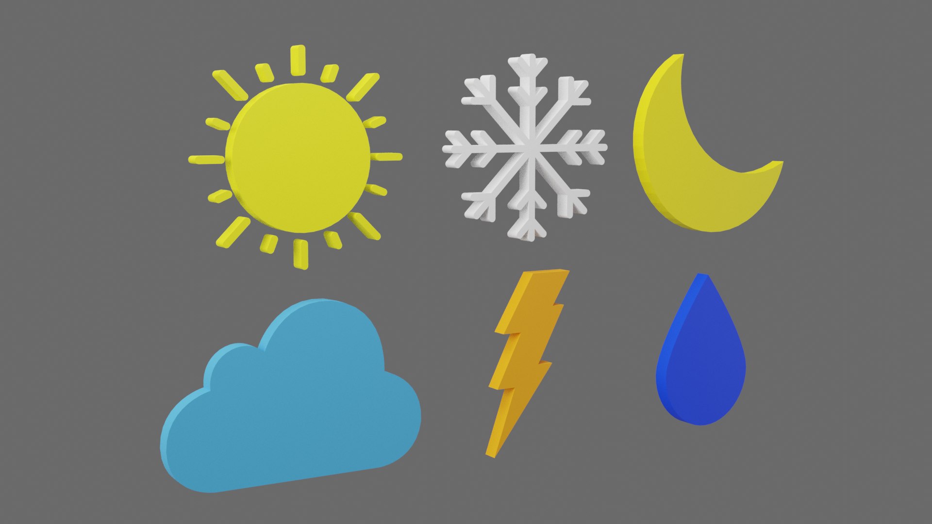 3D Weather Icon Pack - TurboSquid 2043164