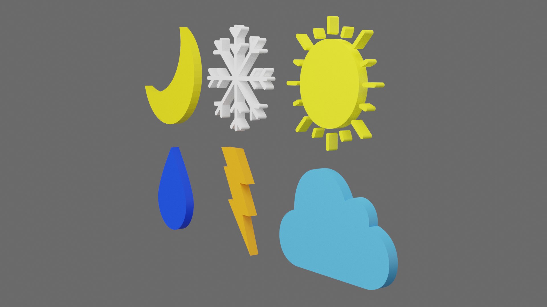 3D Weather Icon Pack - TurboSquid 2043164