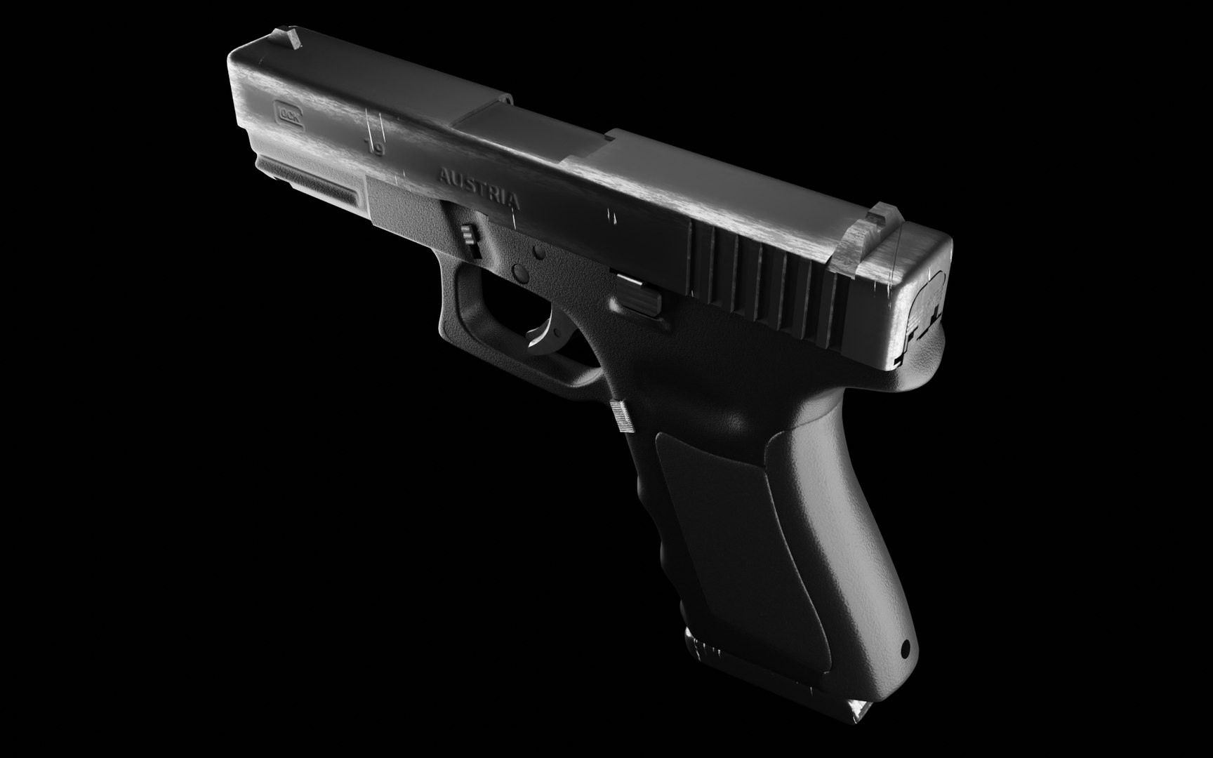 Pistol Semi Automatic 9mm Model - TurboSquid 2225484