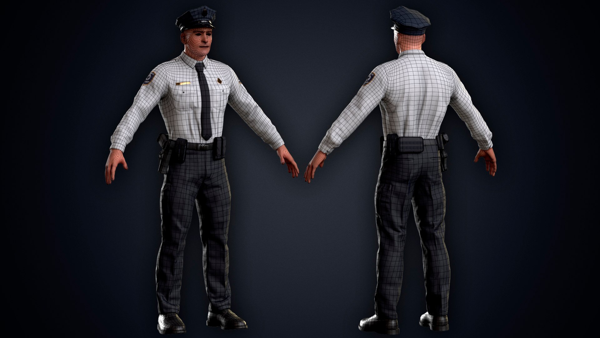 3D Policeman Officer Rigged Model - TurboSquid 2174157