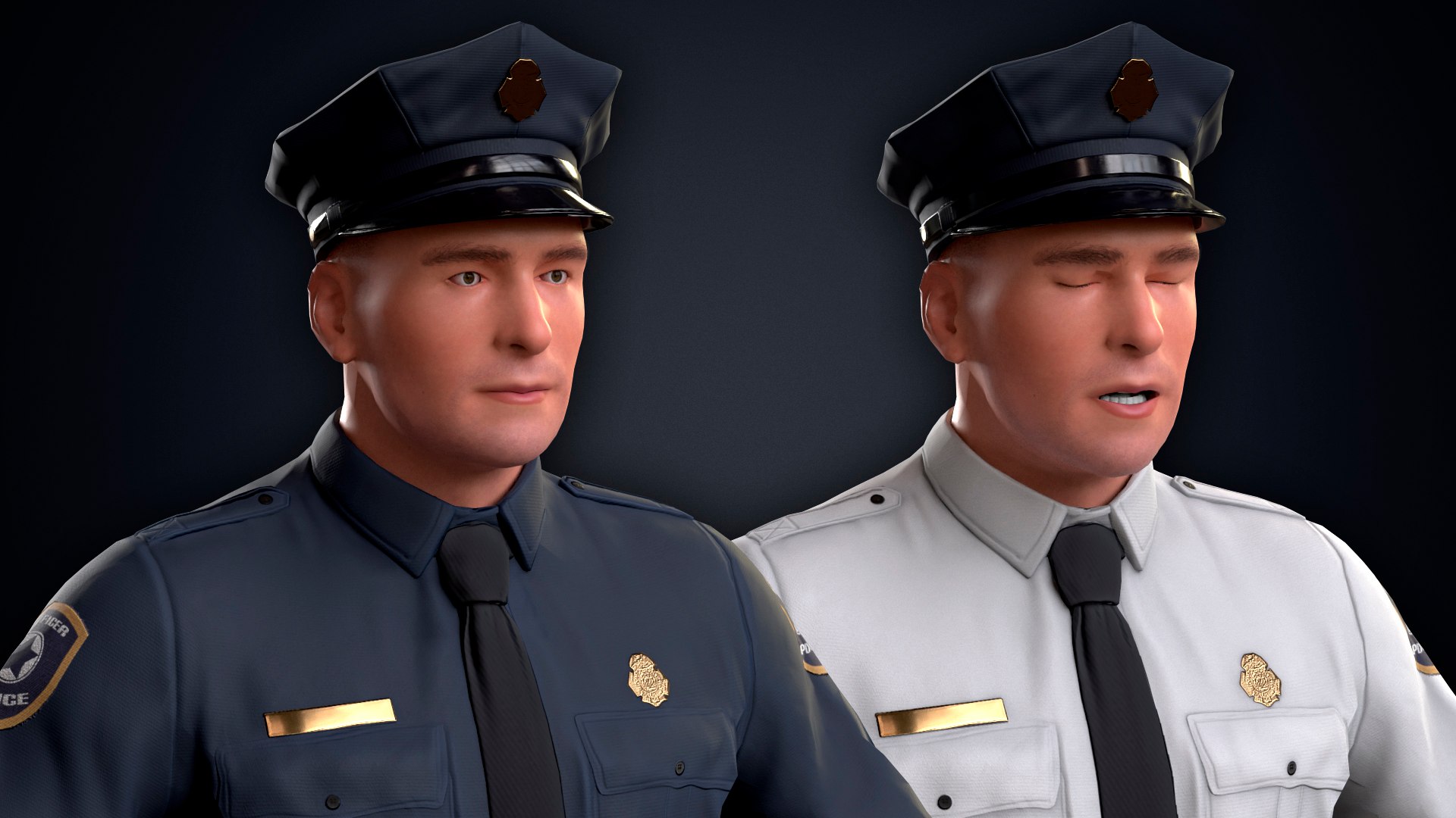 3D Policeman Officer Rigged Model - TurboSquid 2174157