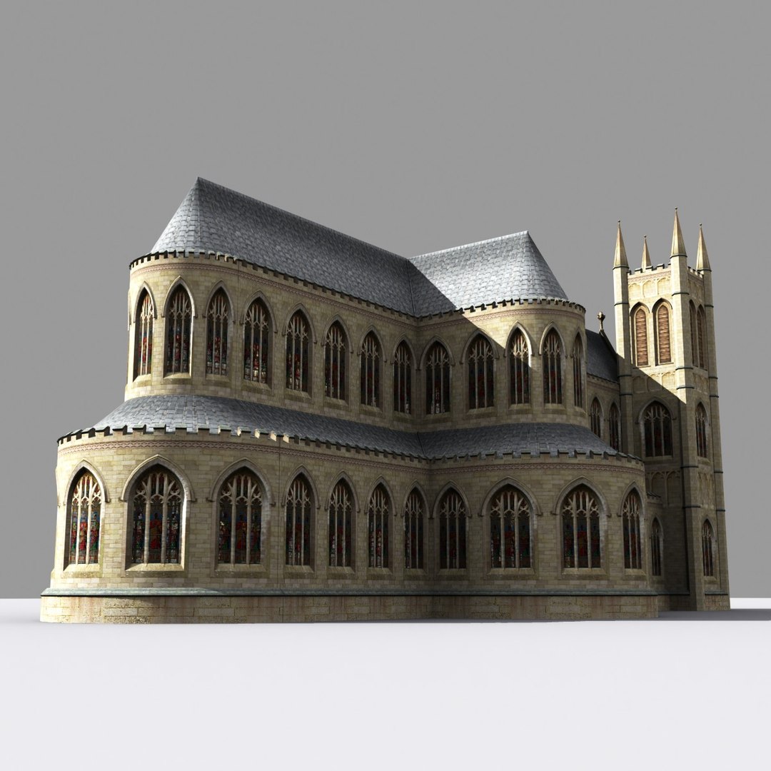 Medieval Church Gothic Cathedrals 3d Model