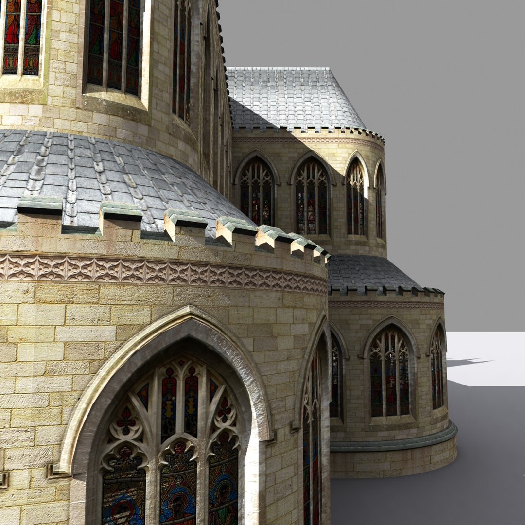 Medieval Church Gothic Cathedrals 3d Model