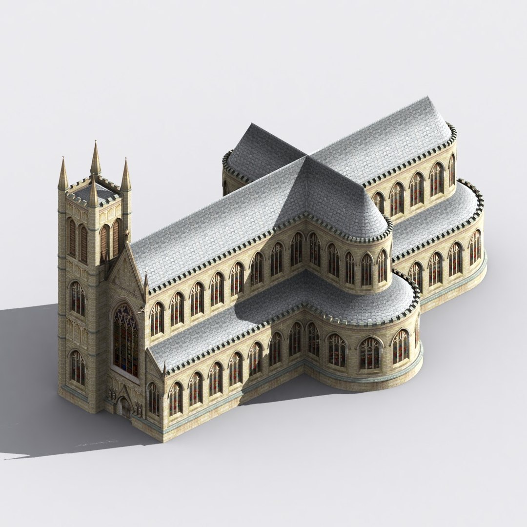 Medieval Church Gothic Cathedrals 3d Model