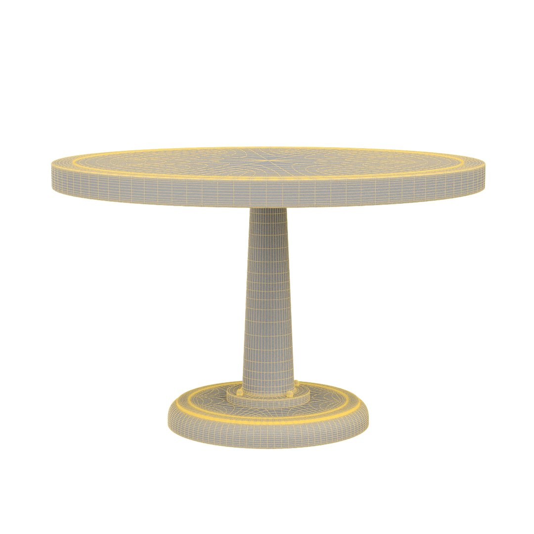3D Model Noir Yacht Dining Table With Cast Pedestal 48inch - TurboSquid ...