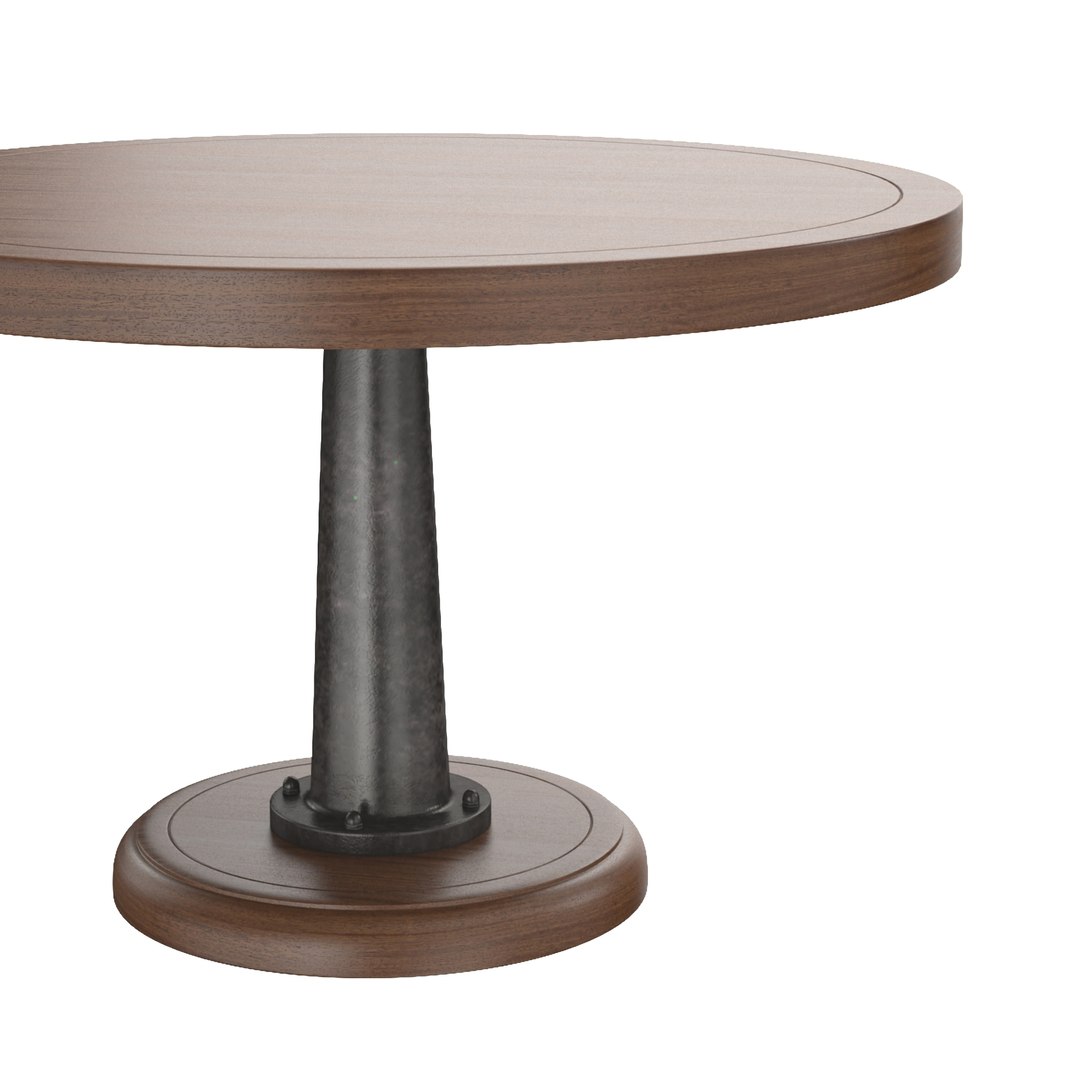 3D Model Noir Yacht Dining Table With Cast Pedestal 48inch - TurboSquid ...