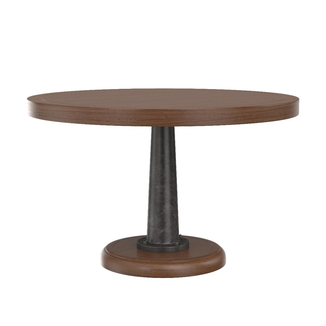 3D Model Noir Yacht Dining Table With Cast Pedestal 48inch - TurboSquid ...