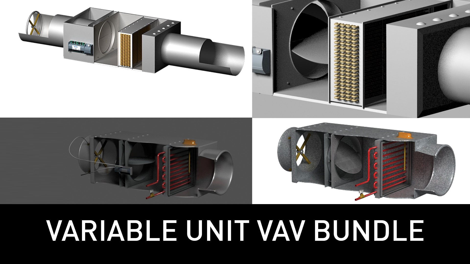 Variable Unit VAV Box Bundle Model - TurboSquid 2378354