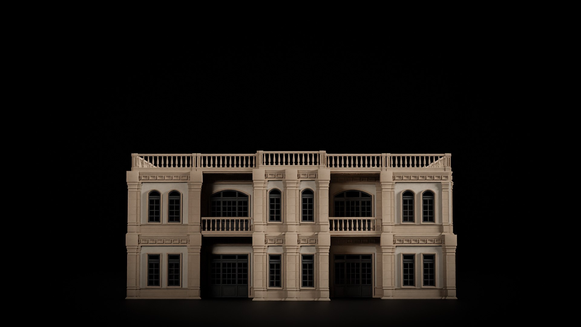CLASSIC EUROPEAN KITBASH 04 MODULAR BUILDING WITH INTERIOR 3D Model ...