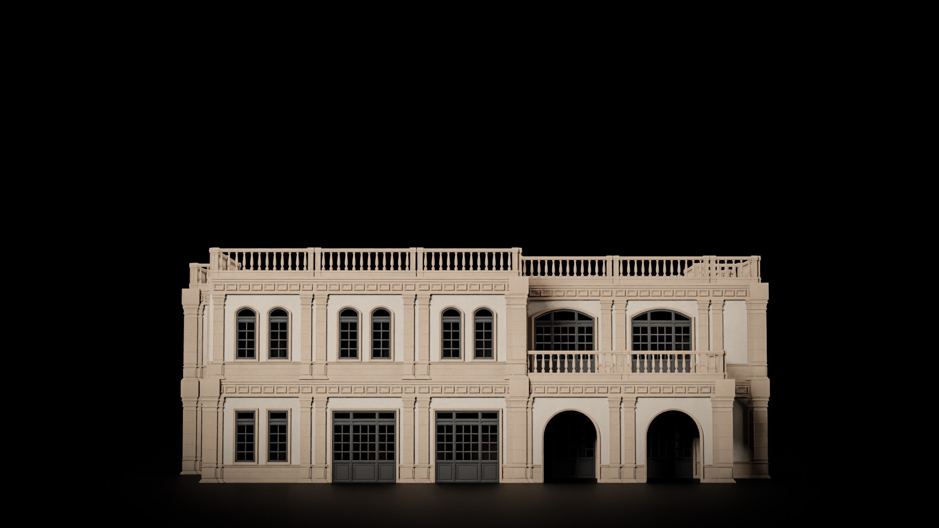 CLASSIC EUROPEAN KITBASH 04 MODULAR BUILDING WITH INTERIOR 3D Model ...
