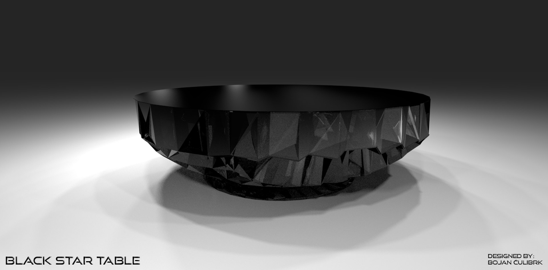 3d Black Star Table