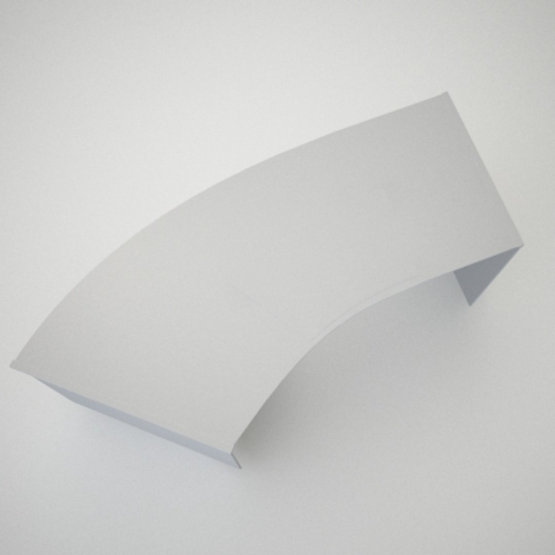 3d Model Curved Office Table