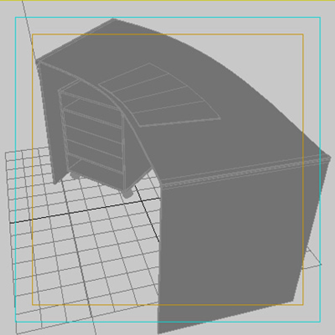 3d Model Curved Office Table