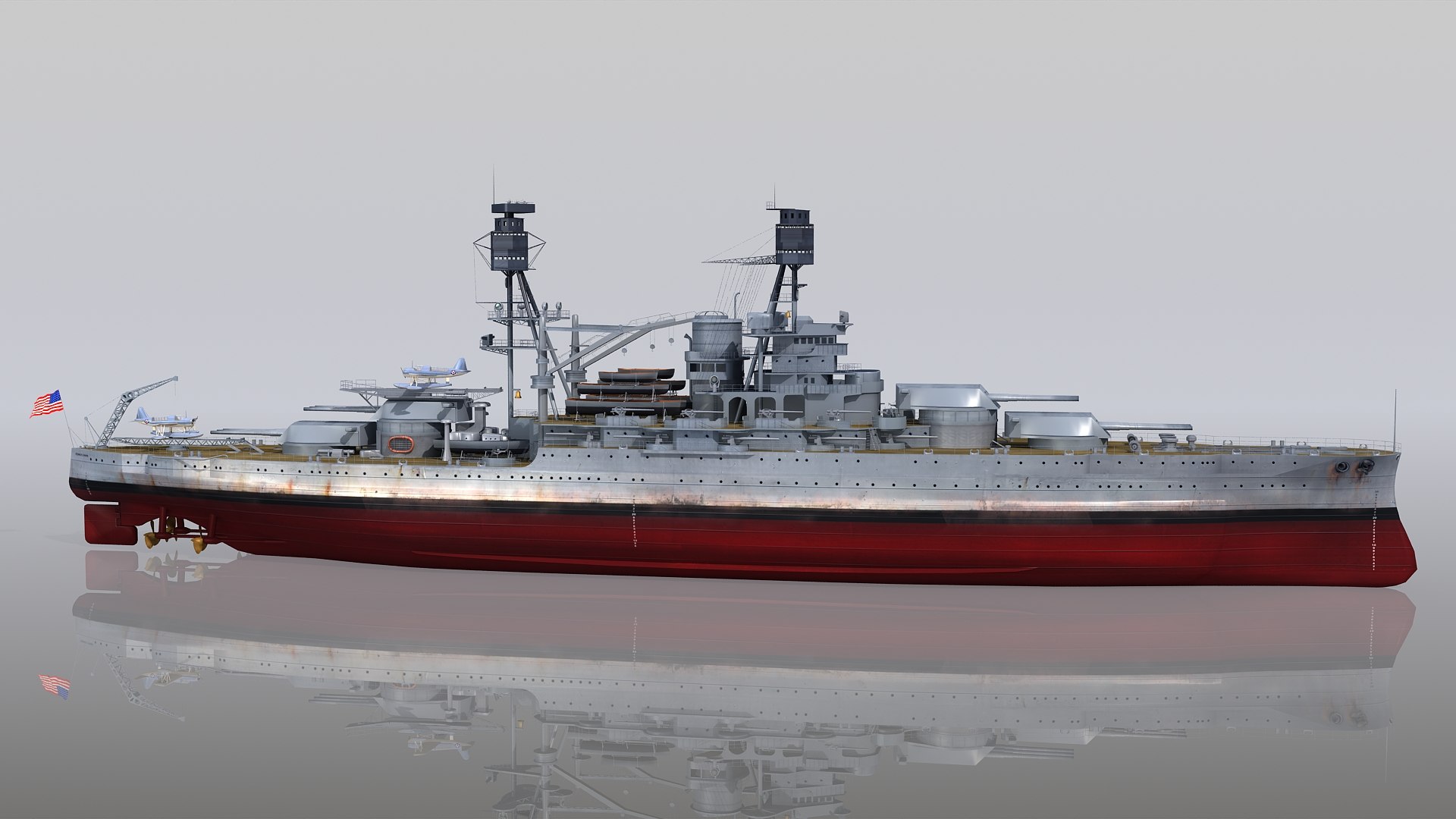 USS Pennsylvania BB-38 Pennsylvania class 3D model - TurboSquid 2083776