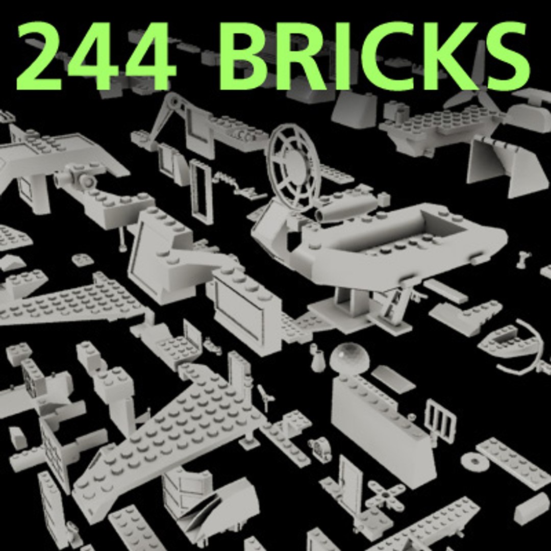 Set Lego Bricks 3d Model