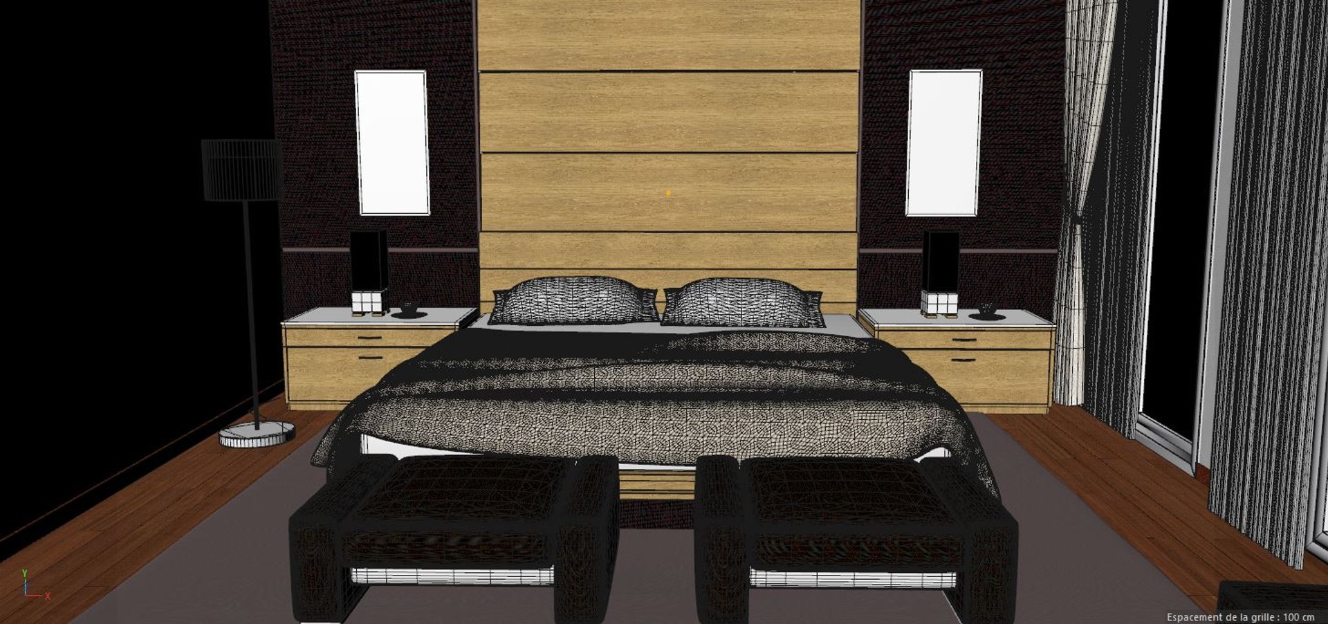 Bedroom Scene Model - TurboSquid 1300343