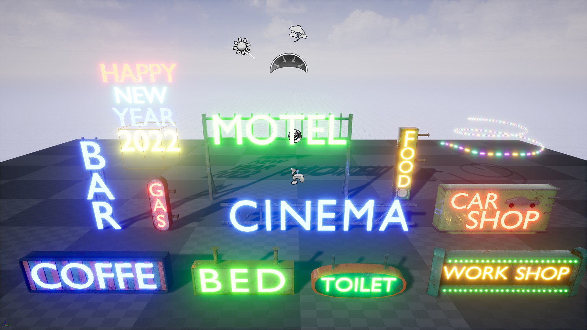 Metal Advertisement Signs 12 Assets 3D Model - TurboSquid 2111441