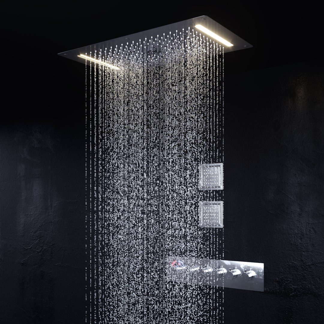 Shower Waterfall Simulation 3D Model - TurboSquid 1222686