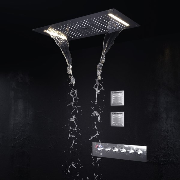 Shower waterfall simulation 3D model - TurboSquid 1222686