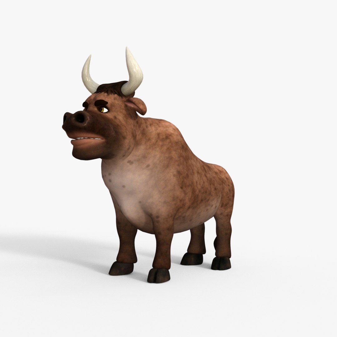 Cartoon Bull 3D Model - TurboSquid 2143089