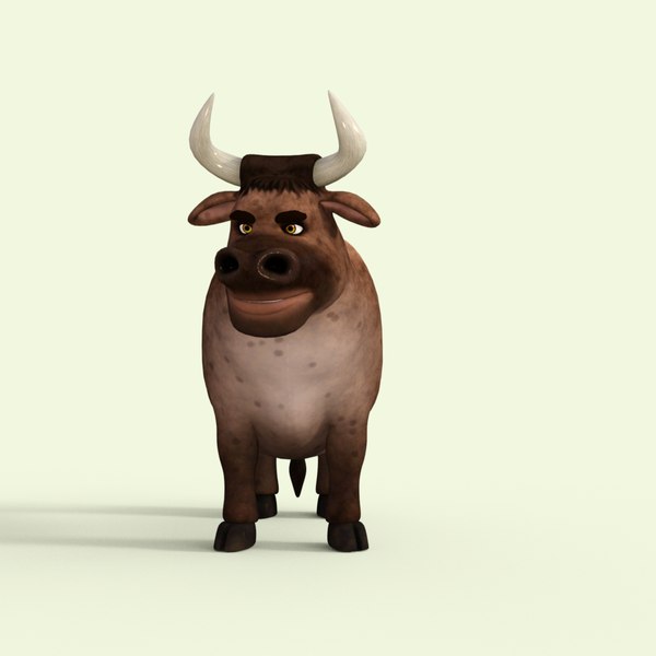 modelo 3d Toro de dibujos animados - TurboSquid 2143089