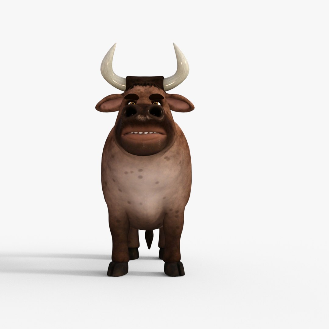 Cartoon Bull 3D Model - TurboSquid 2143089