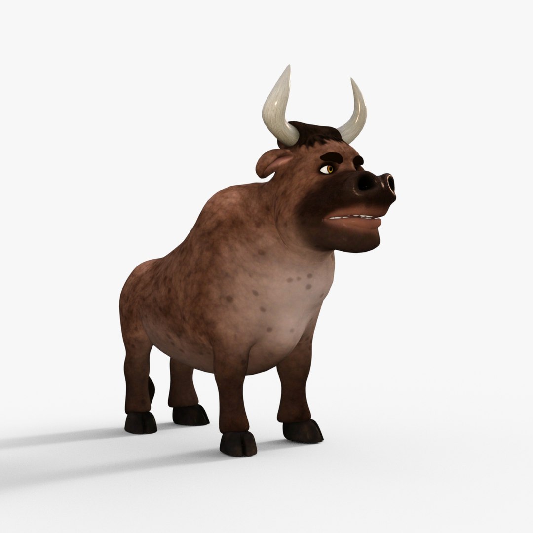 Cartoon Bull 3D Model - TurboSquid 2143089