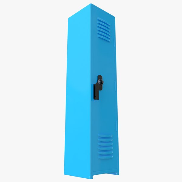 Locker cyan 3D model - TurboSquid 1337775