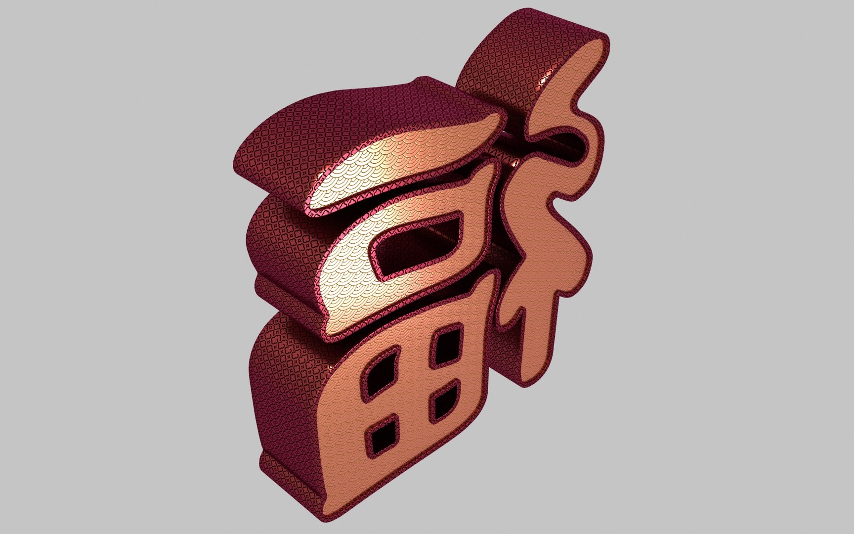 Chinese New Year Lucky Fu 3D model - TurboSquid 1828943