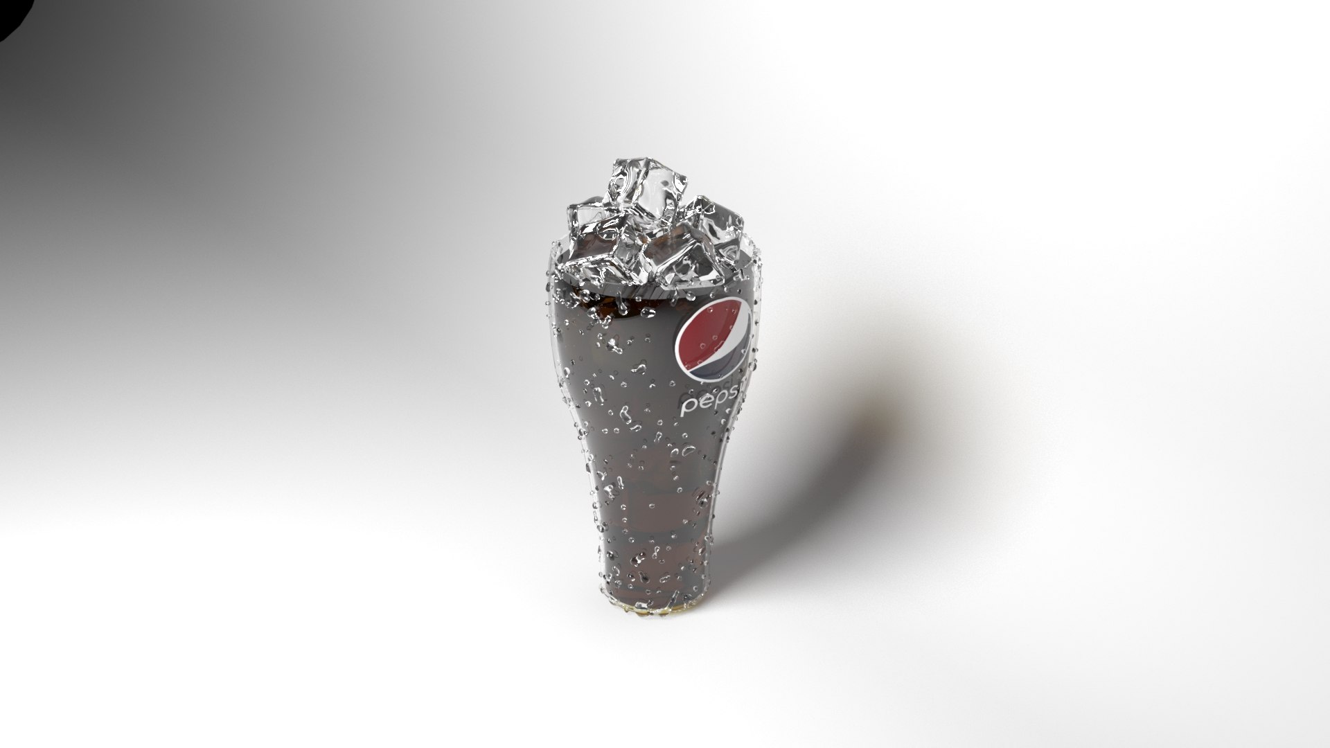 Glass of Pepsi With Ice Cubes 3D model - TurboSquid 1752417