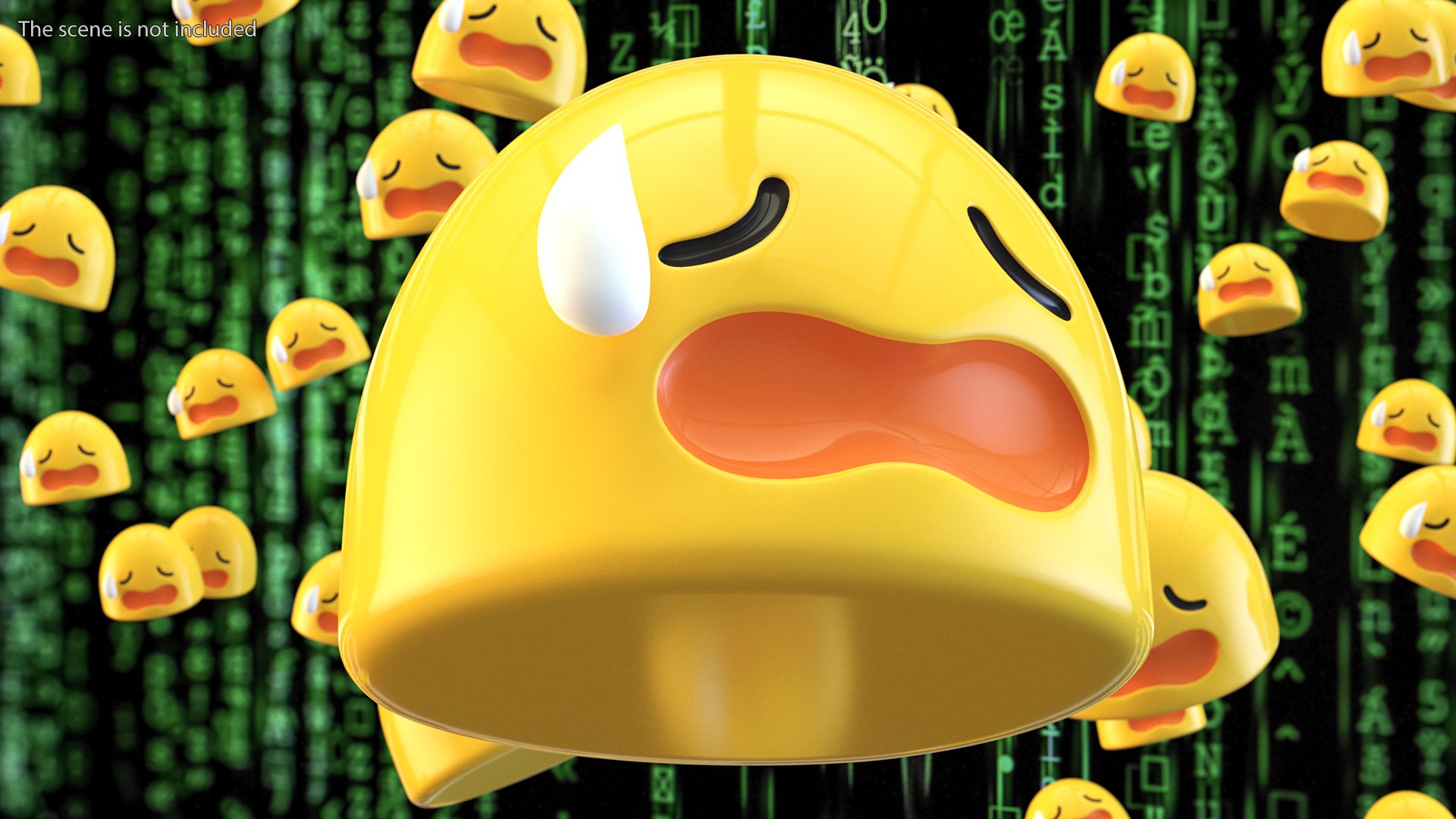 3D Model Tired Face Android Emoji - TurboSquid 1823743