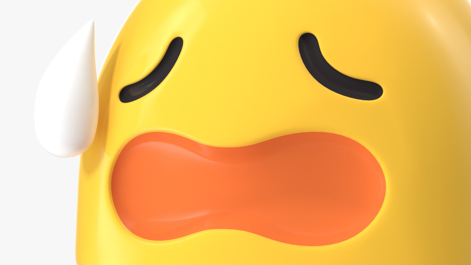 3D Model Tired Face Android Emoji - TurboSquid 1823743