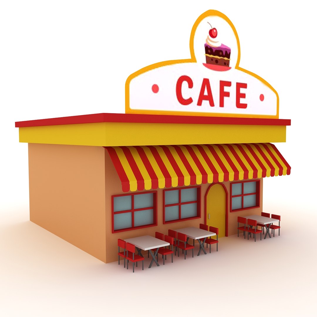 Cartoon Cafe Awning