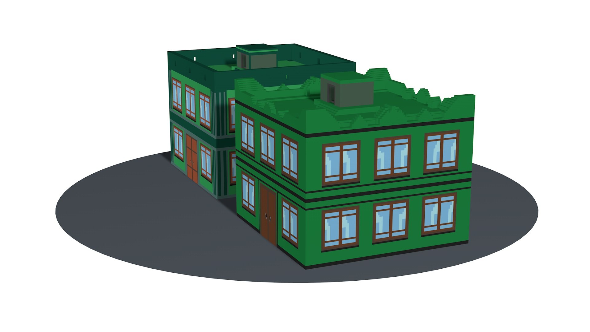 Two Buildings 3D Model - TurboSquid 1778703