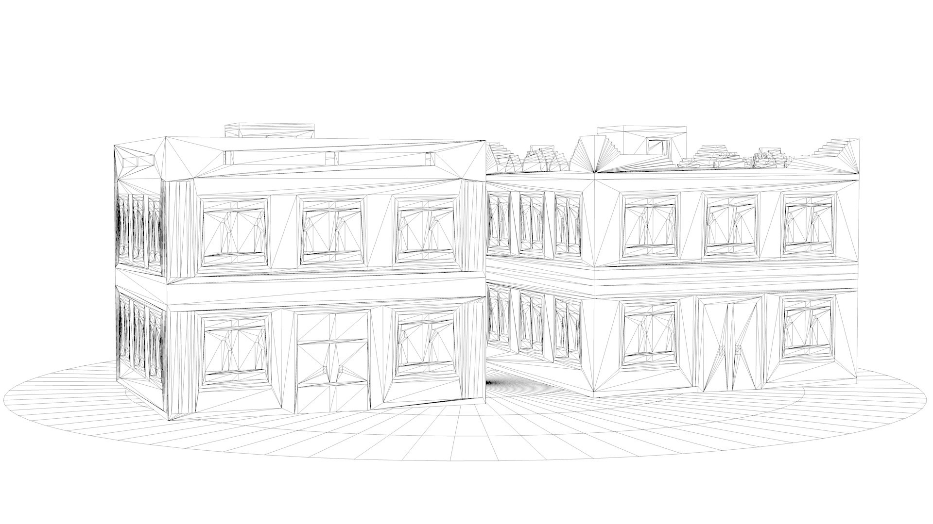 Two Buildings 3D Model - TurboSquid 1778703