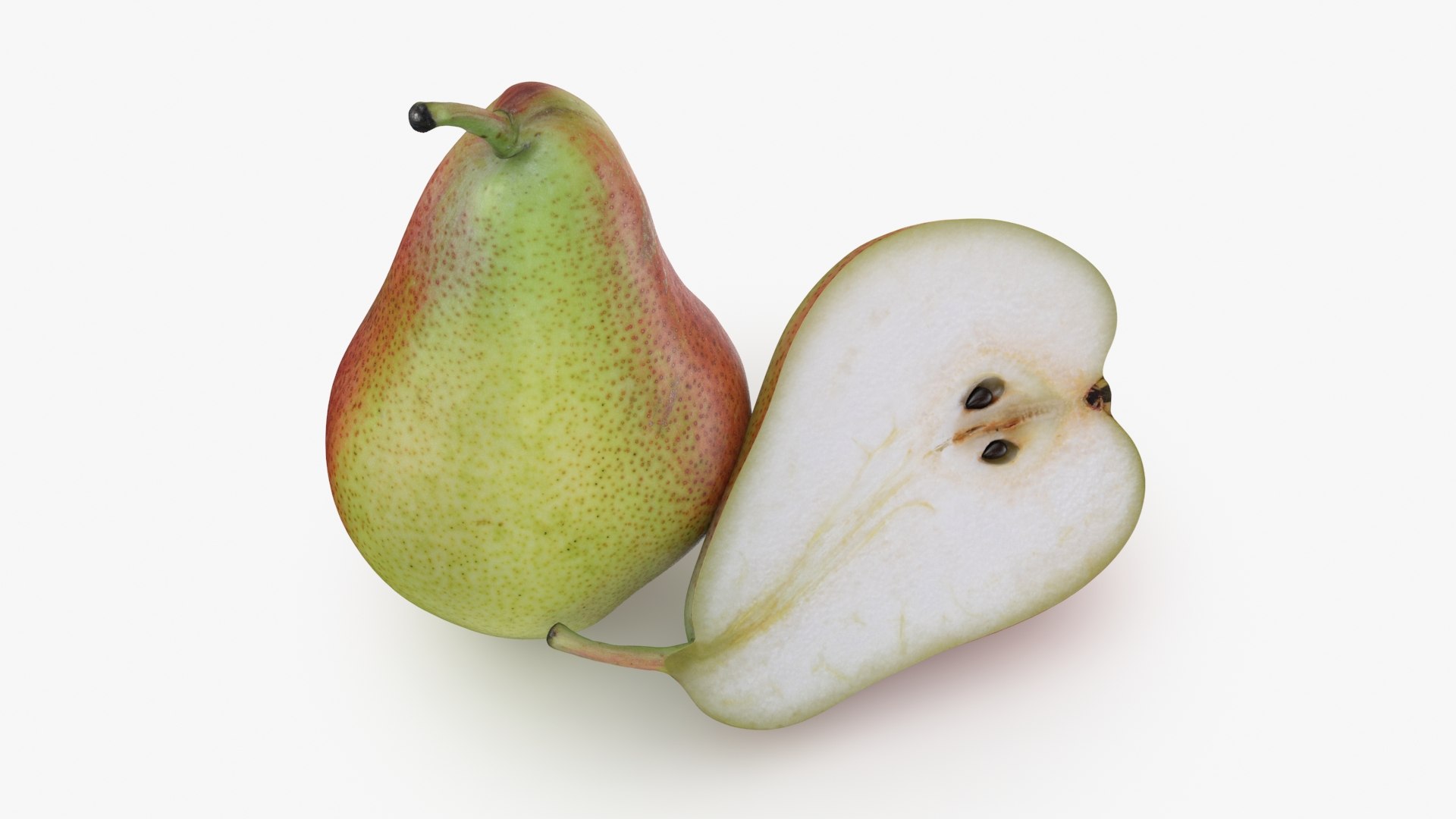 Forelle Pear Whole Half 3D Model - TurboSquid 2178679