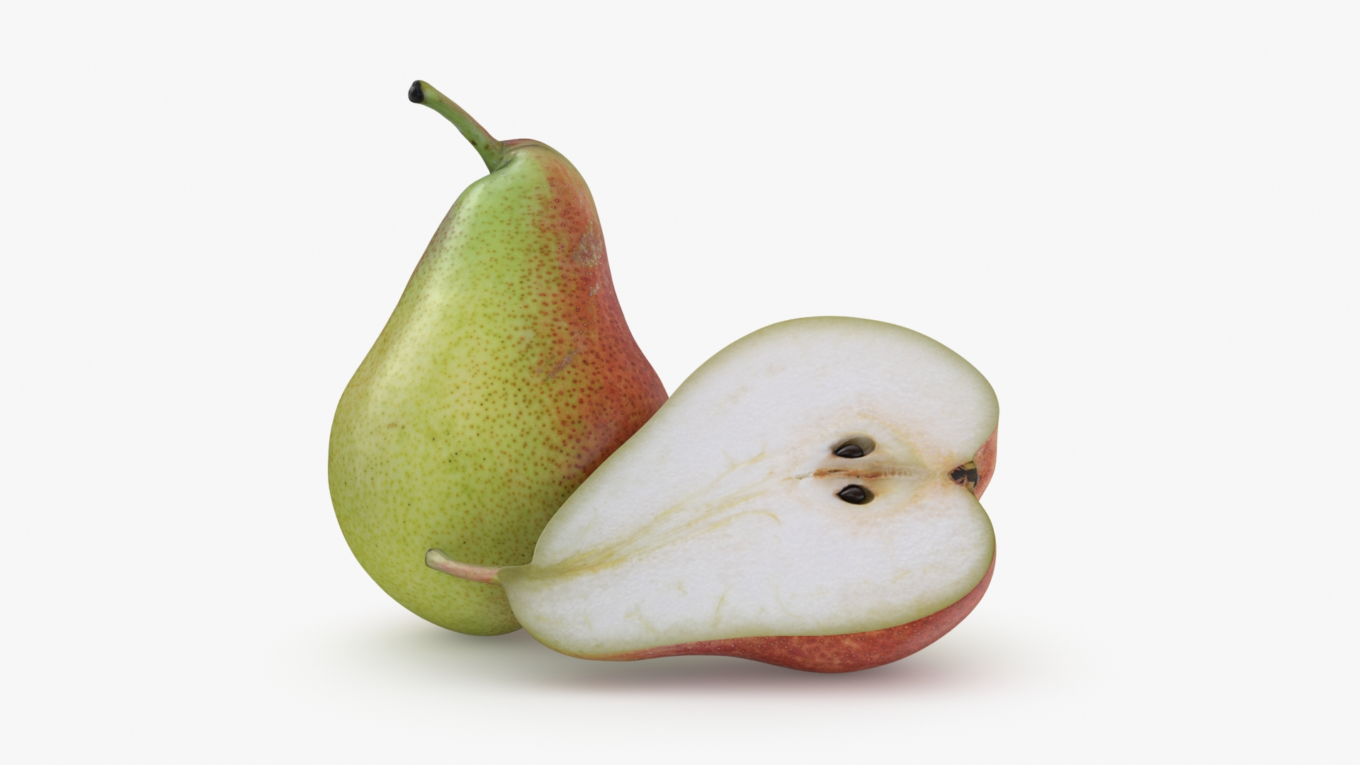 Forelle Pear Whole Half 3D Model - TurboSquid 2178679