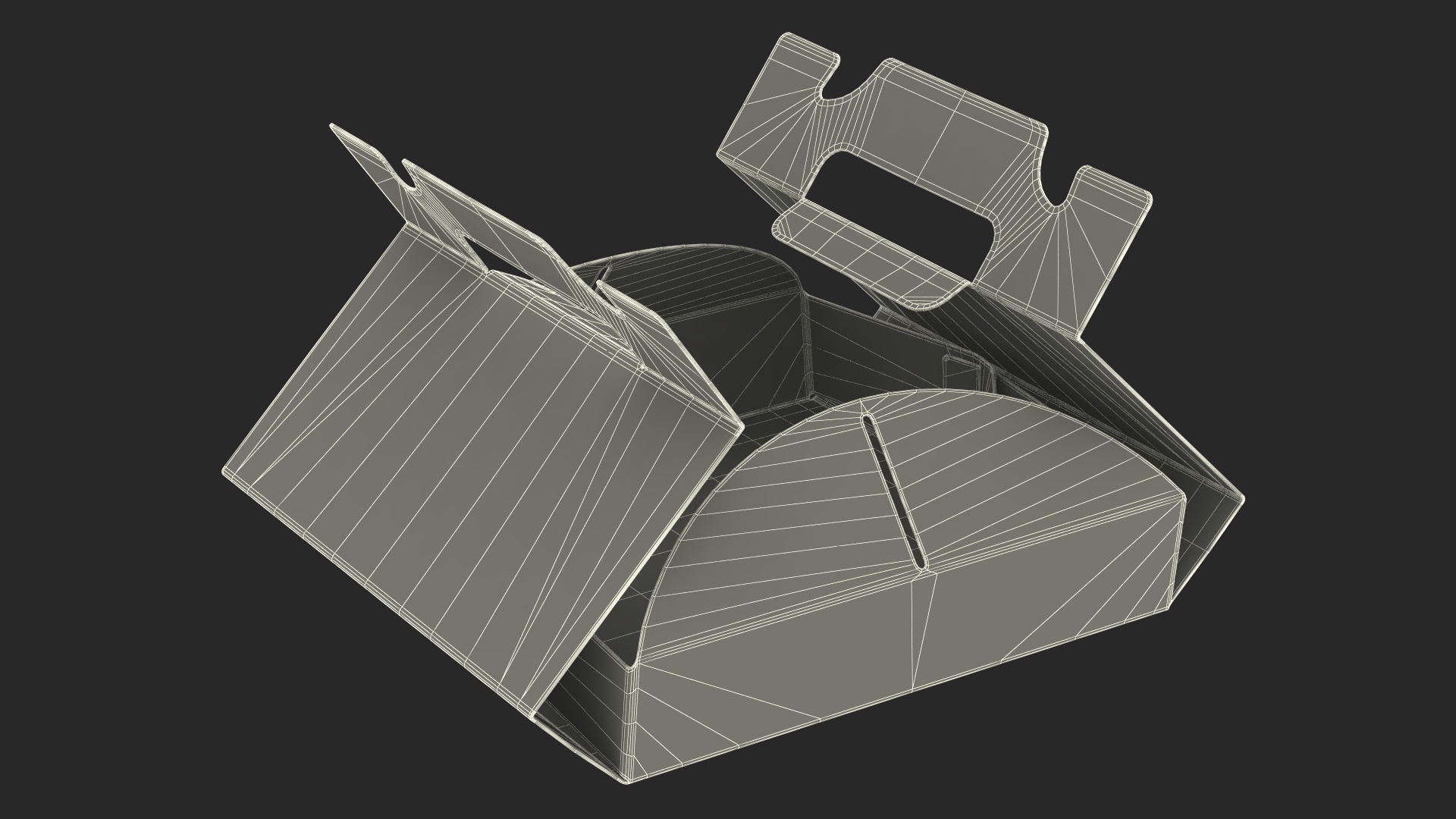 3D White Pizza Box With Handle Open - TurboSquid 2079660