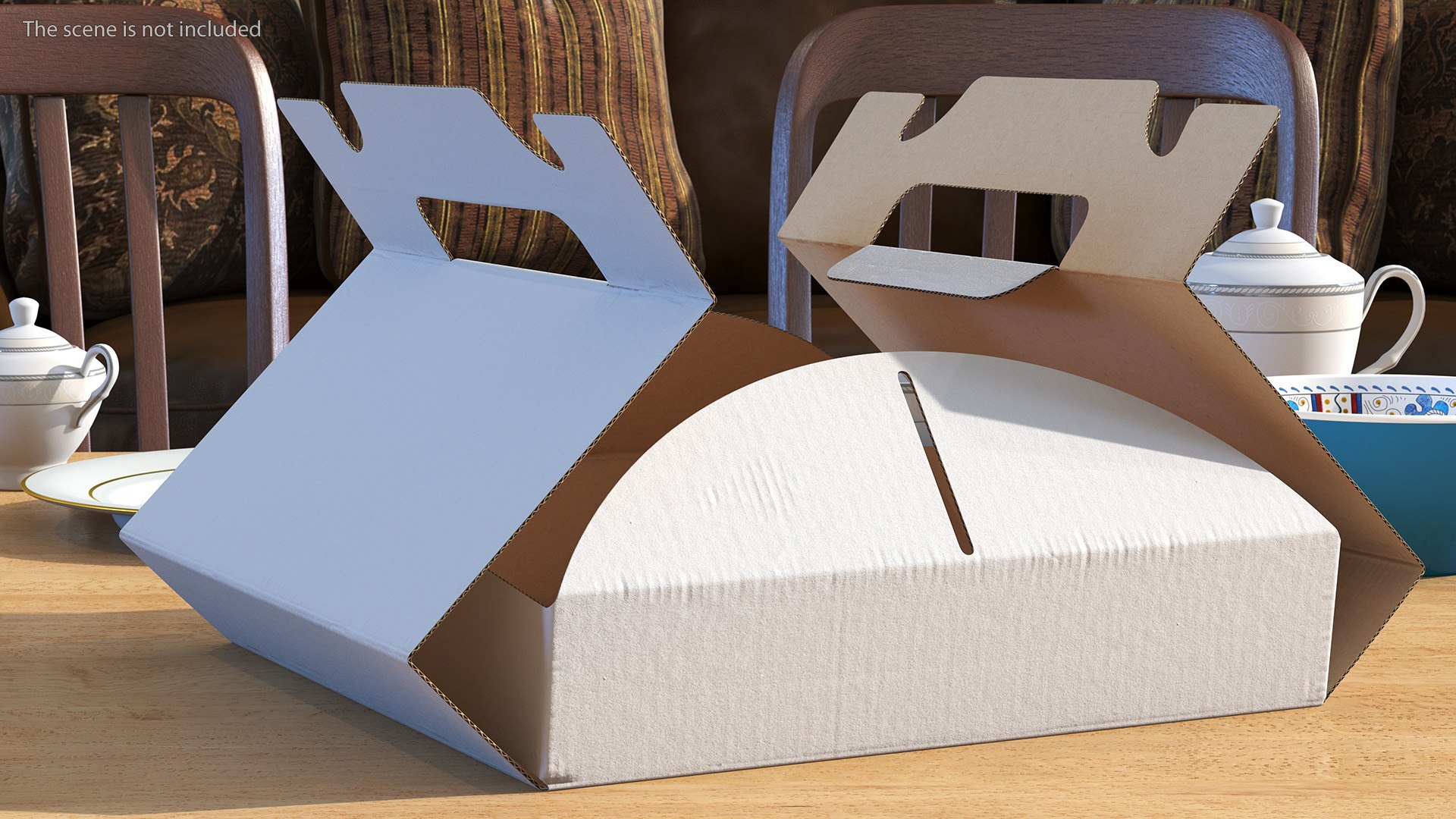 3D White Pizza Box With Handle Open - TurboSquid 2079660