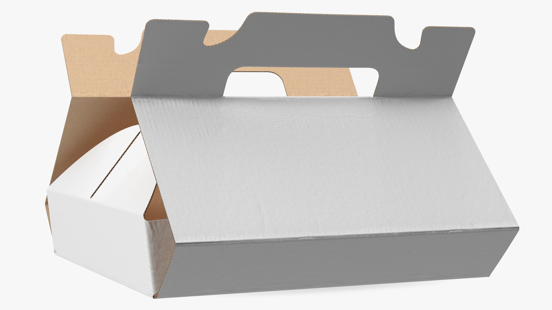 3D White Pizza Box With Handle Open - TurboSquid 2079660