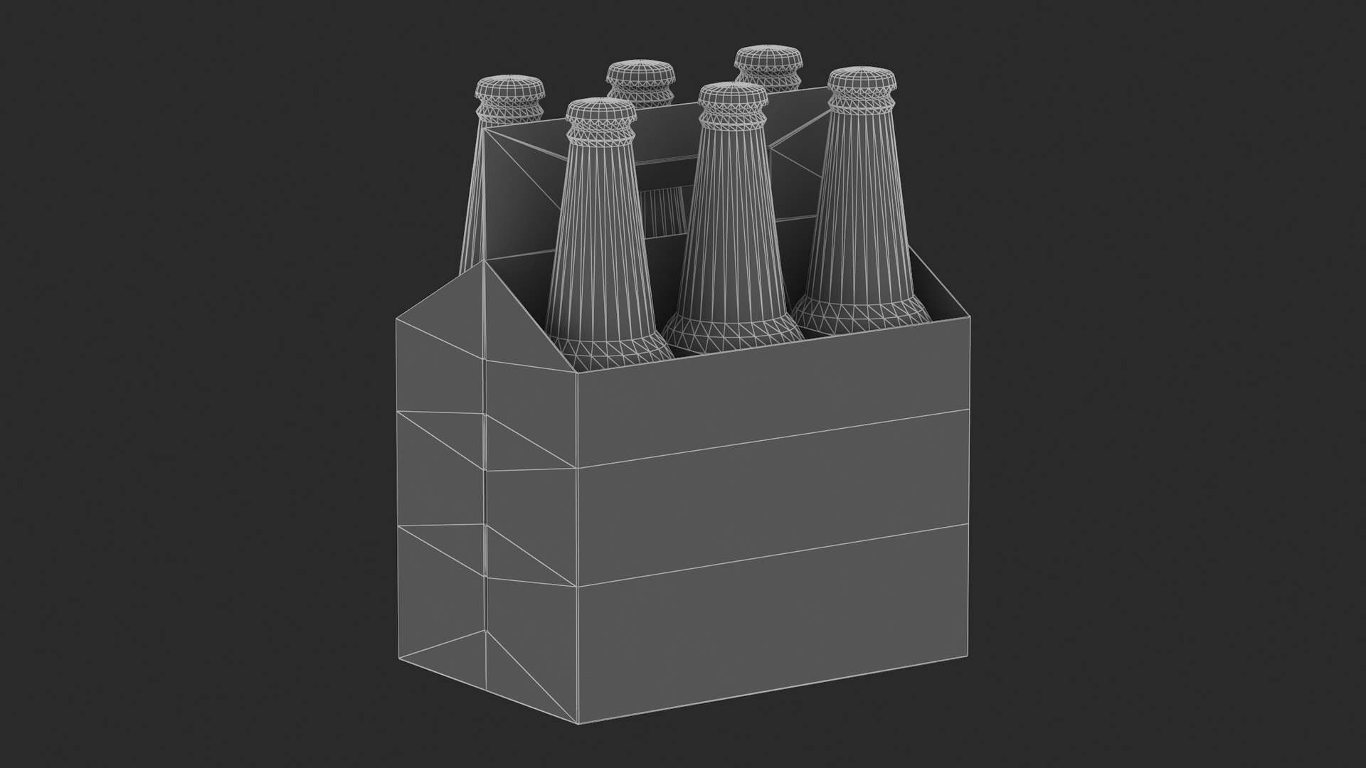 3D Beer 12 Oz Pack 6 Bottles PBR Realistic Model - TurboSquid 2046927