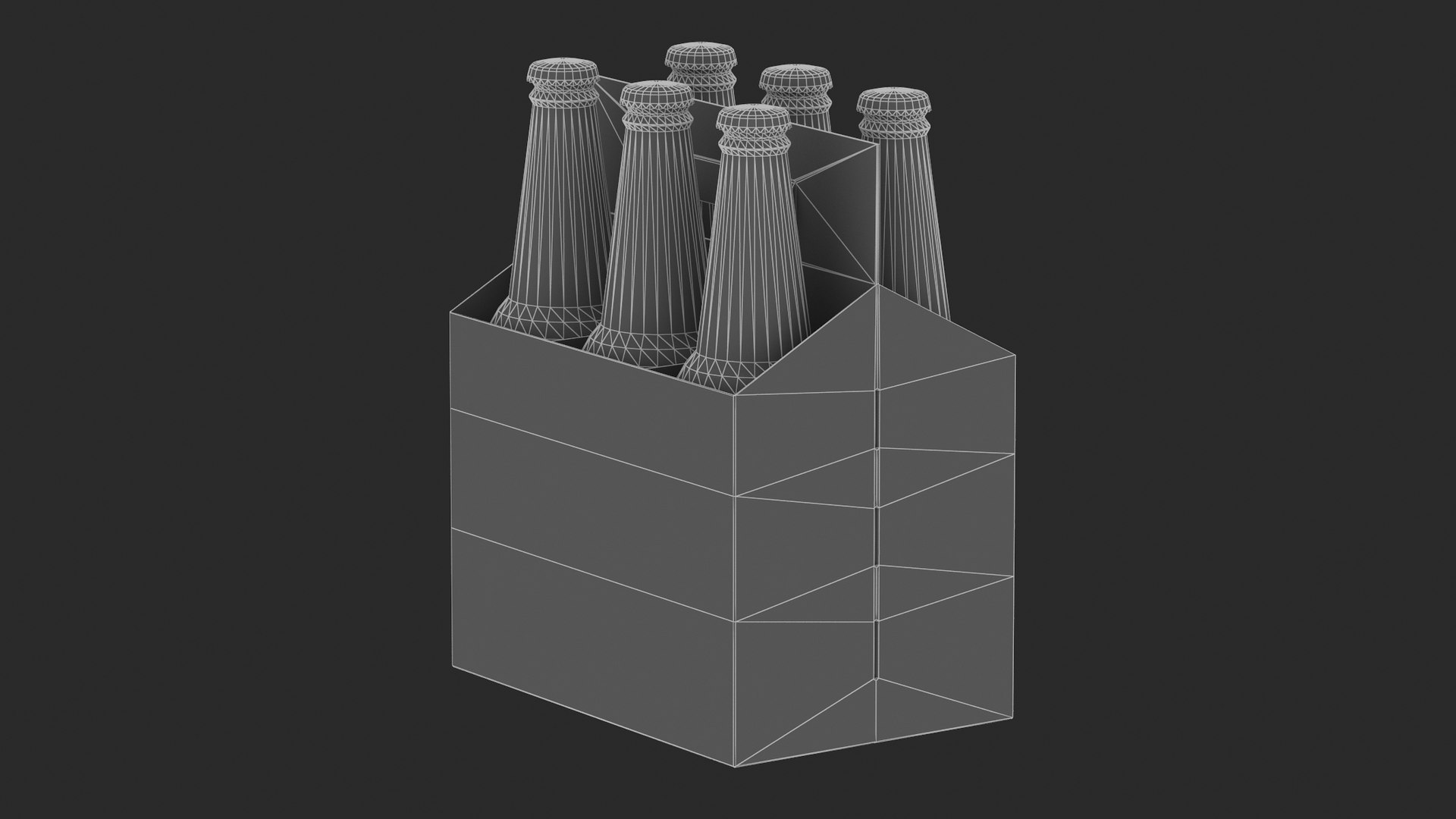 3D Beer 12 Oz Pack 6 Bottles PBR Realistic Model - TurboSquid 2046927