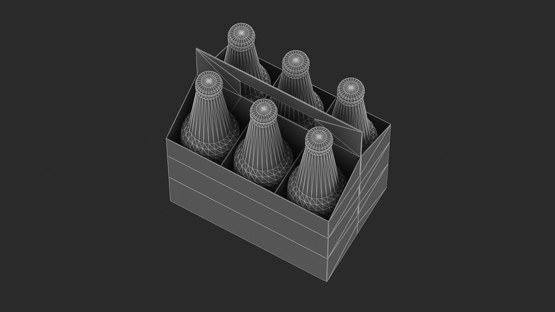 3D Beer 12 Oz Pack 6 Bottles PBR Realistic Model - TurboSquid 2046927