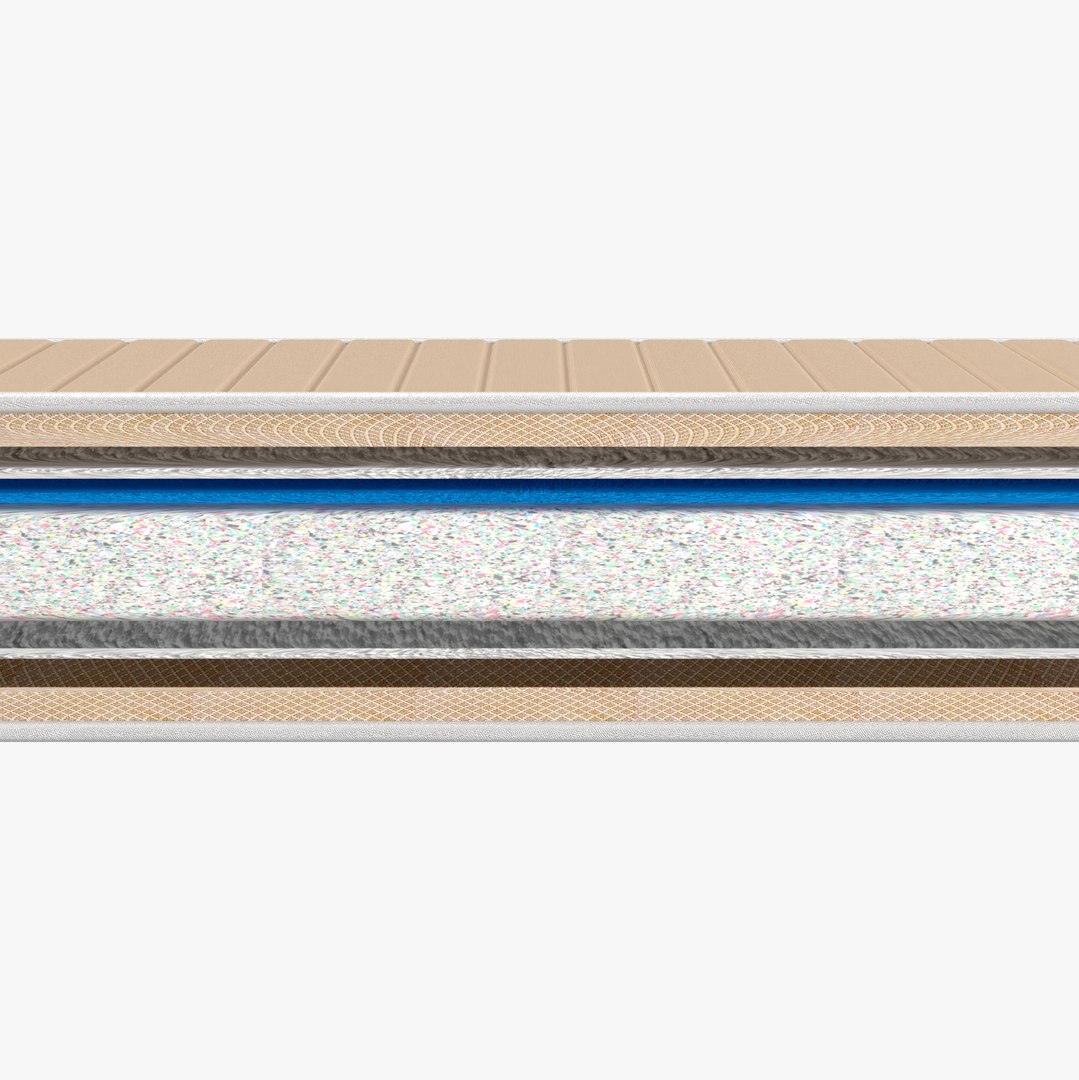 Mattress Layers Exploded View- Single Bed- 3D Model Ready To Render ...