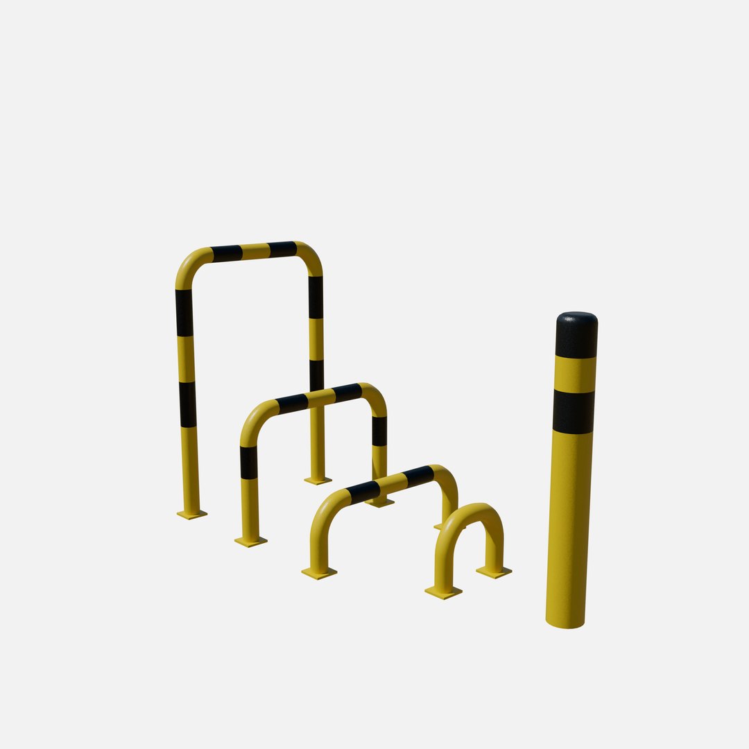 Road Barrier Collection 3D Model - TurboSquid 2334546