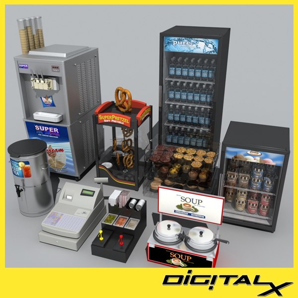 Concession Stand 3D Models for Download | TurboSquid