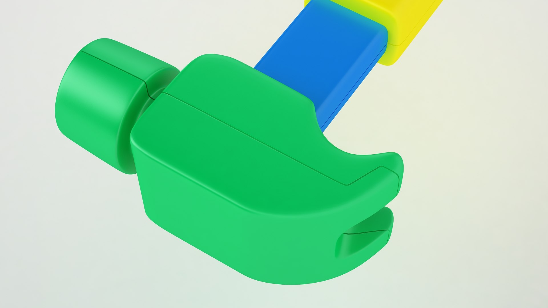 Plastic Toy Hammer 06 3D model - TurboSquid 1784236